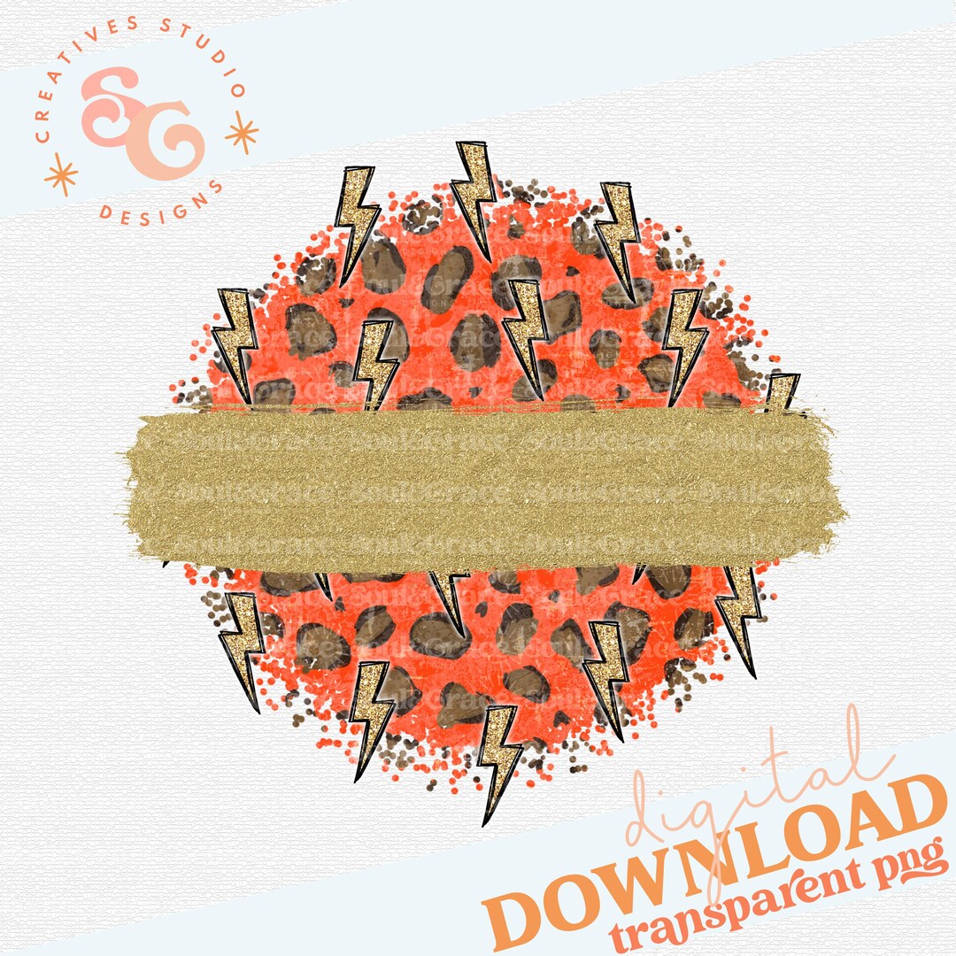 Orange School Spirit Door Hanger Png for Teachers, Team Name Bolts Png ...