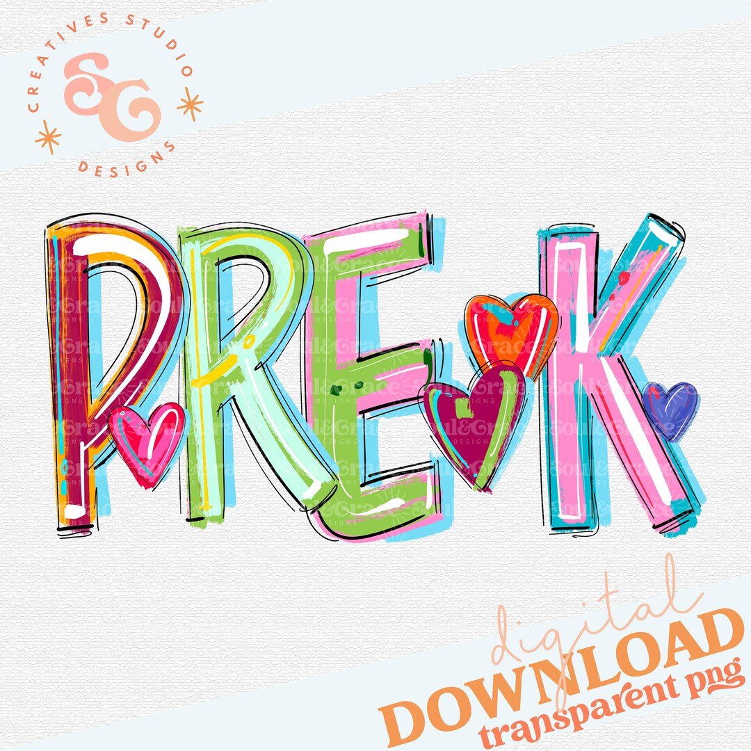 Pre K Png for Shirts for Girls, Preschool Png Files for School, First ...