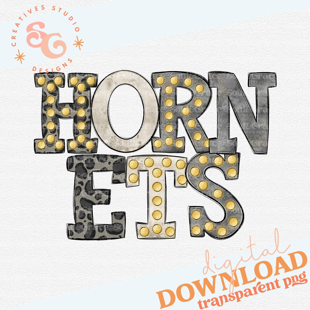 Mascot Png for School HORNETS Neutral Marquee Digital Design, Instant ...
