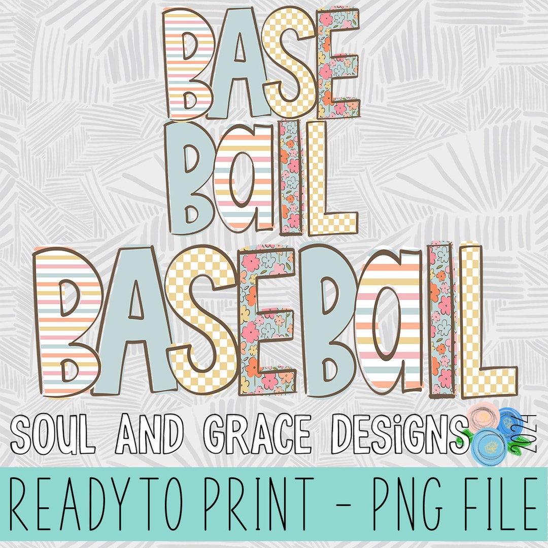 Baseball Clipart Png Baseball Word Art Png for Sleeves Digital Download ...