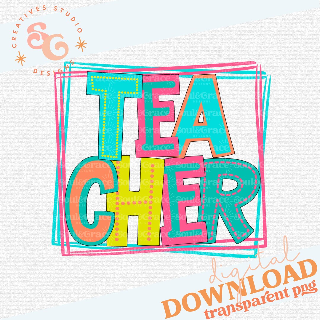 Bright Teacher Shirt Designs for Women INSTANT DOWNLOAD, Back to School ...