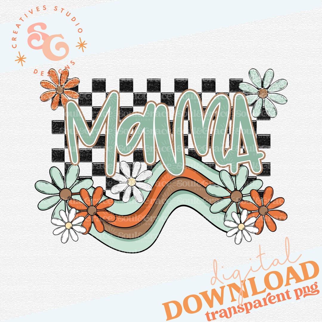 Groovy Mama Png Designs for Moms, Retro Mama Shirt Designs for Women ...