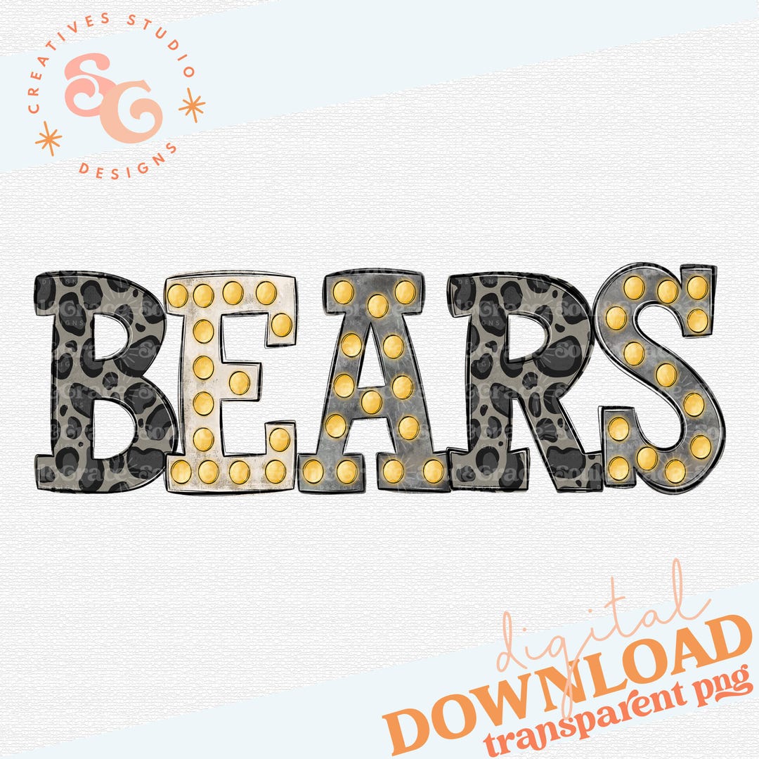 Mascot Png for School BEARCATS Neutral Marquee Digital Design, Instant ...