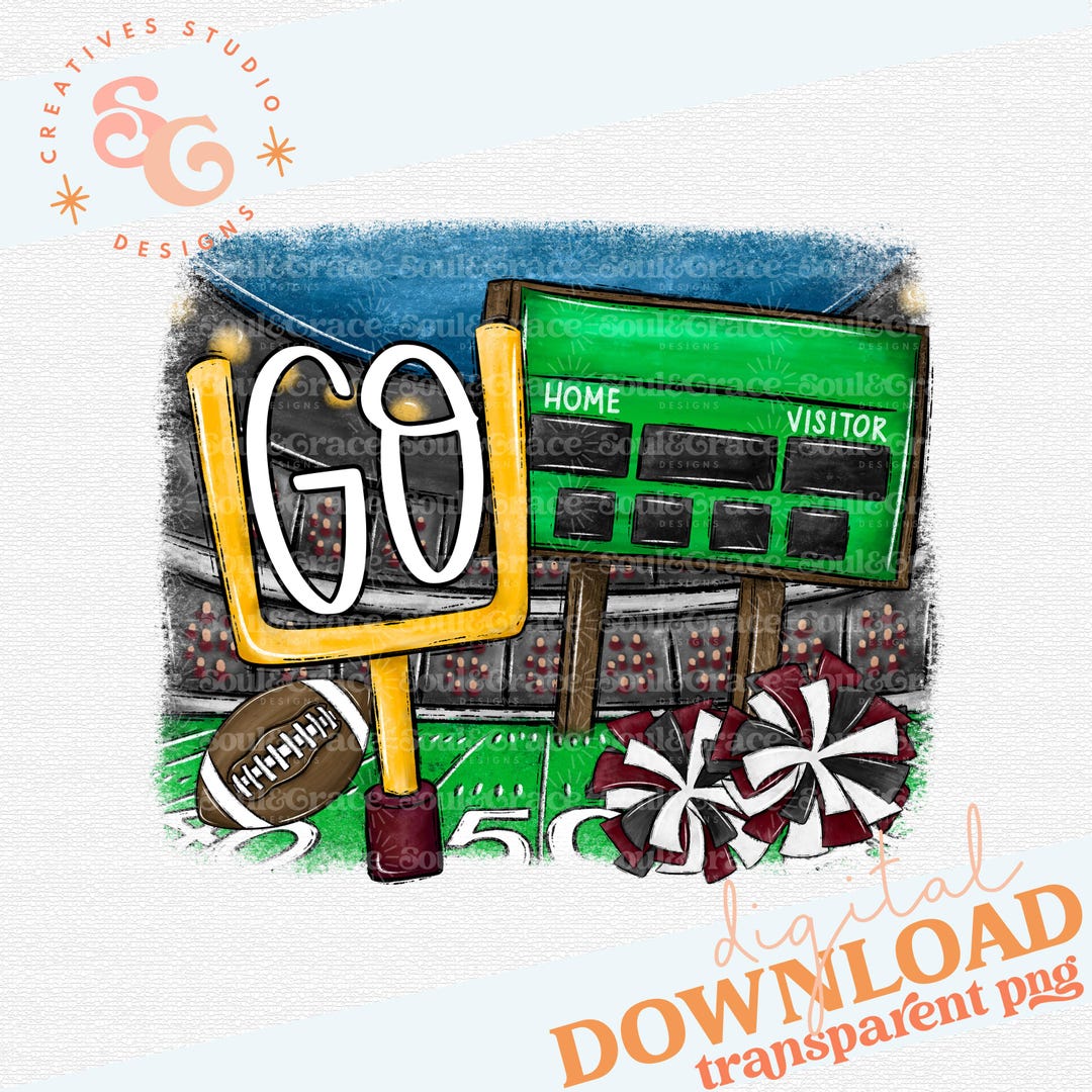 Go Stadium MAROON Digital Design, INSTANT DOWNLOAD, Png Printable ...