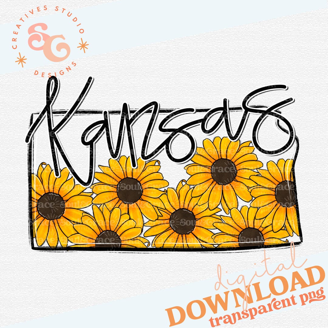 Kansas State Flower Wild Sunflower Png for Patches, Floral Kansas Png ...