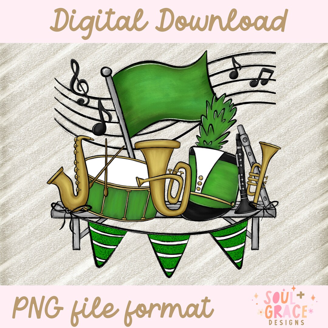 Png for Band Tee, Marching Band Flags Blue Digital Design INSTANT ...