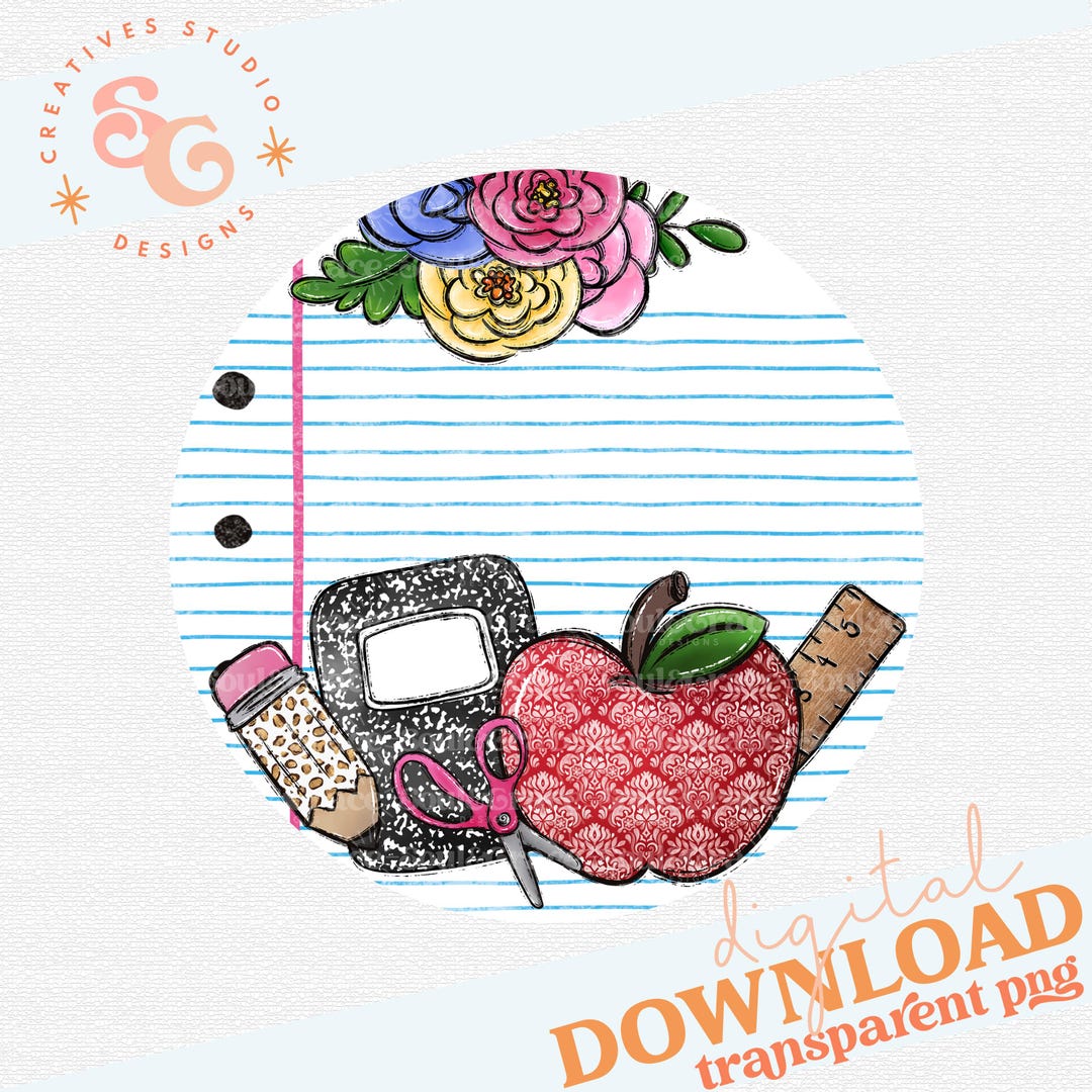 Trendy Teacher Png for Door Signs, Personalizable Back to School ...