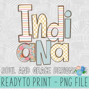 Country Png Png for Country Decals Doodle Loo Indiana Digital Download ...