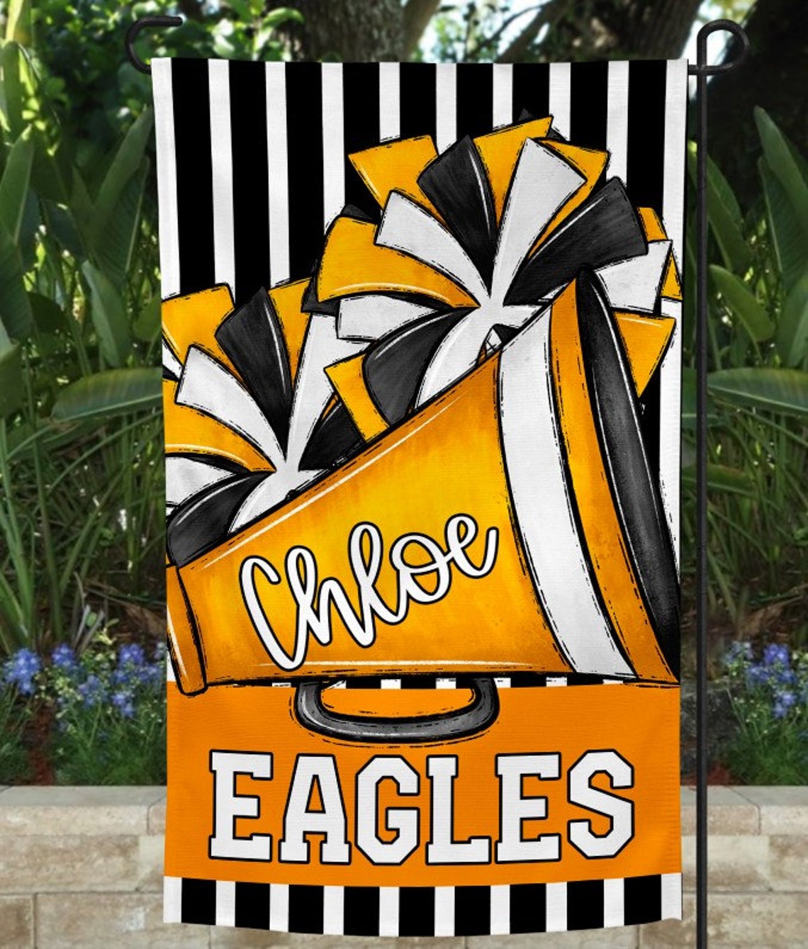 Cheer Garden Flags YELLOW Digital Design, INSTANT DOWNLOAD, Png ...