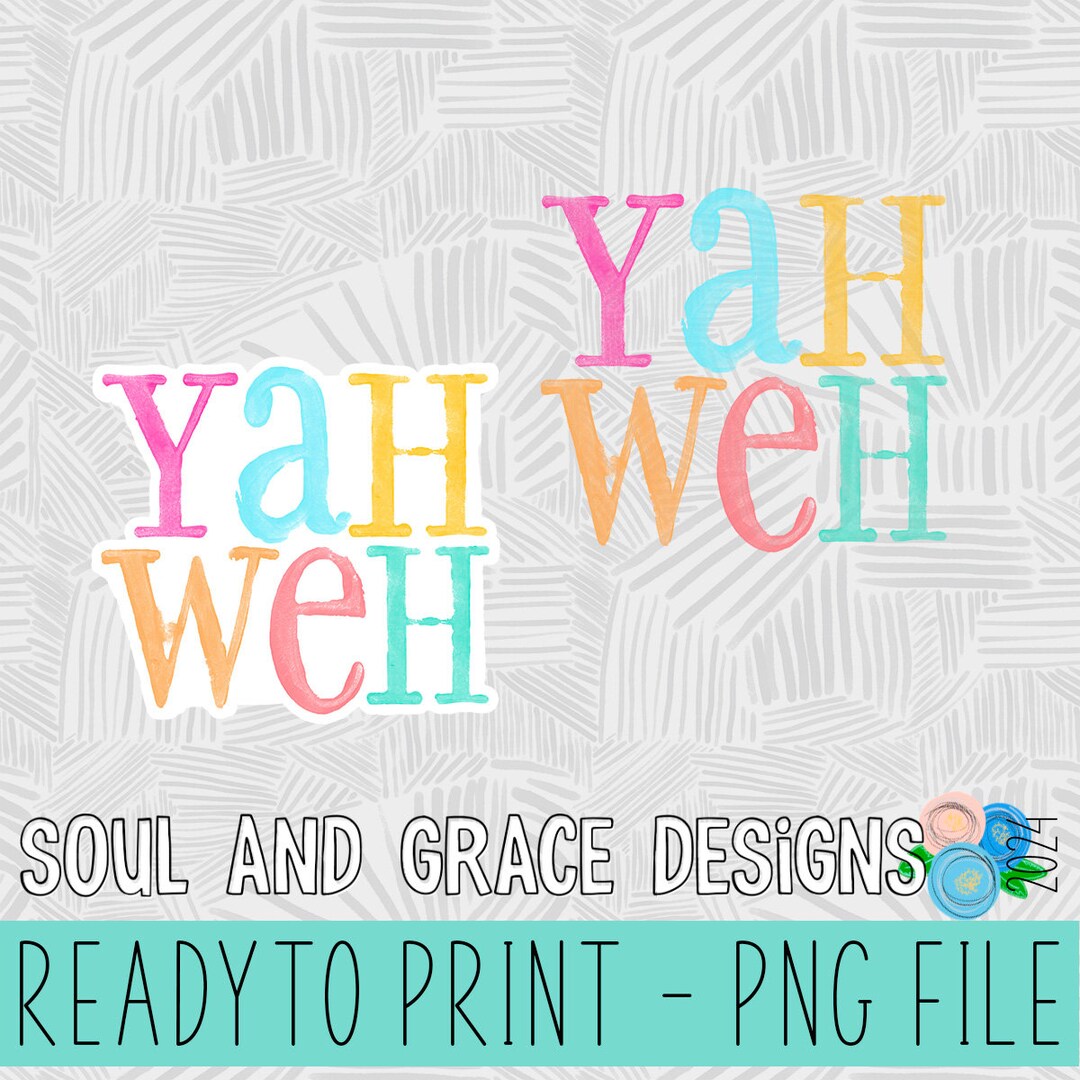Yah Weh Png for Decals Christian Design for Pillow Watercolor Yahweh Digital Design INSTANT ...