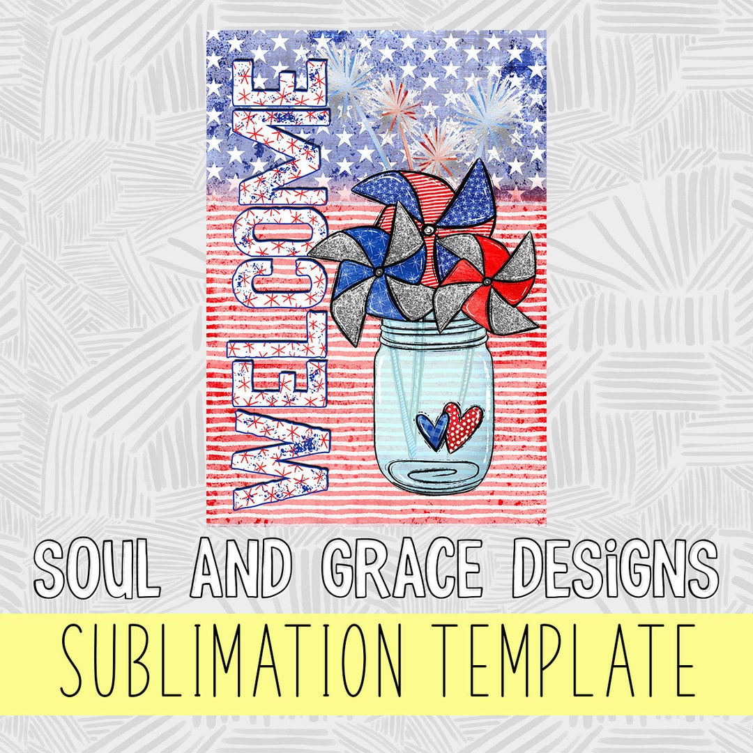 Patriotic Pinwheels Garden Flag Png for Commercial Use, Stars and ...