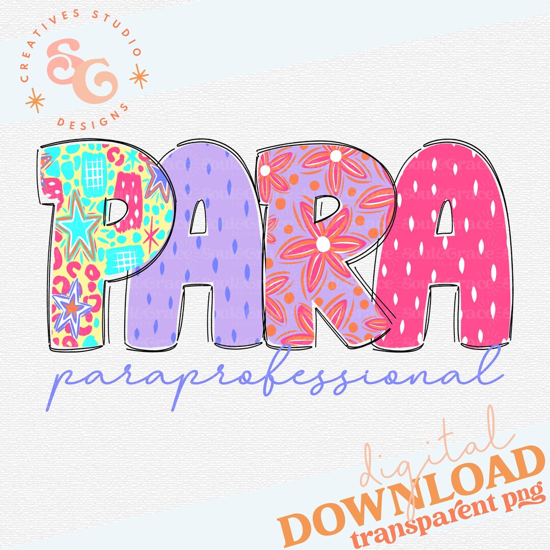 Paraprofessional Png Files for Magnets, Para Appreciation Sublimation ...