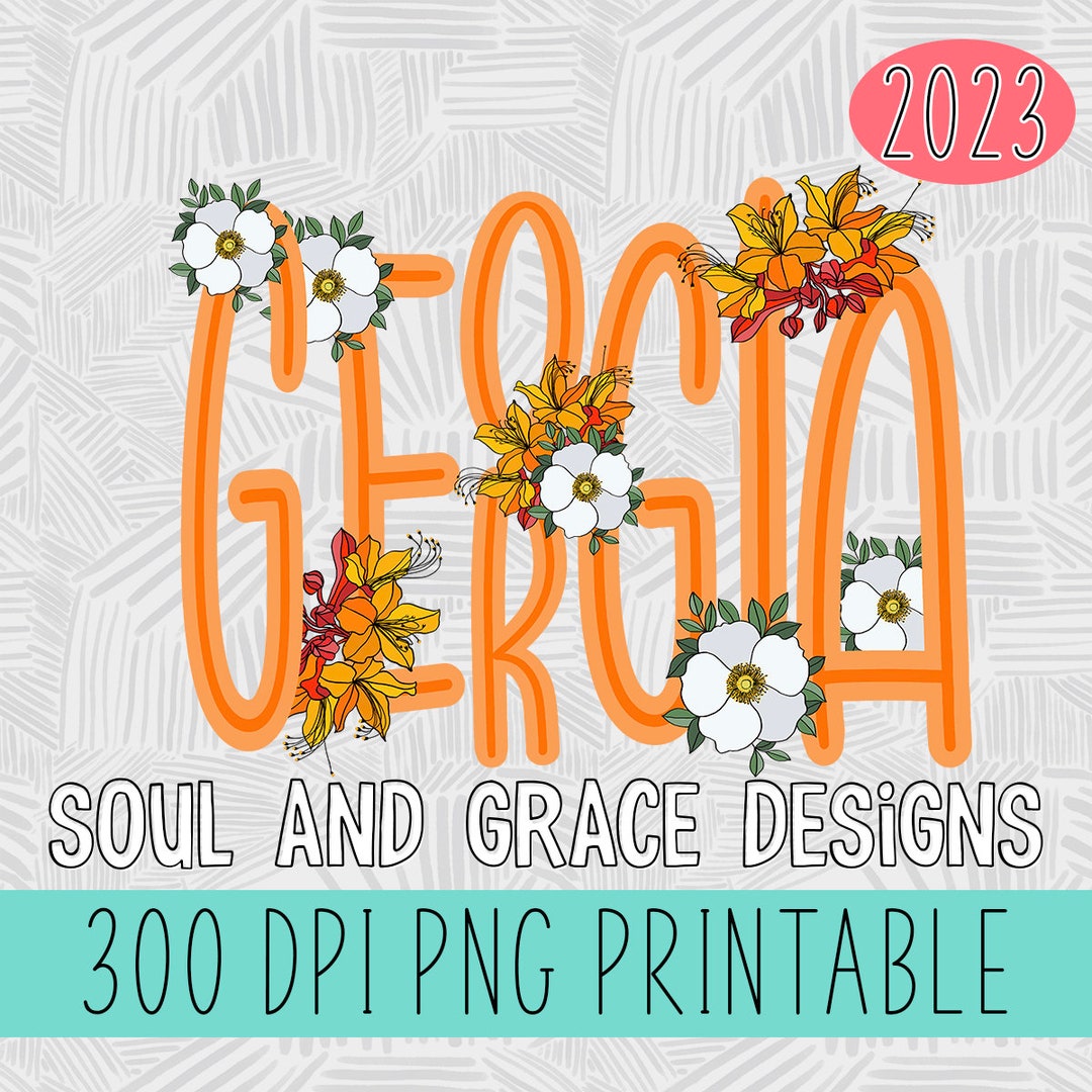 Georgia Png Designs for Tshirts DIGITAL DOWNLOAD, Native Azalea Georgia ...