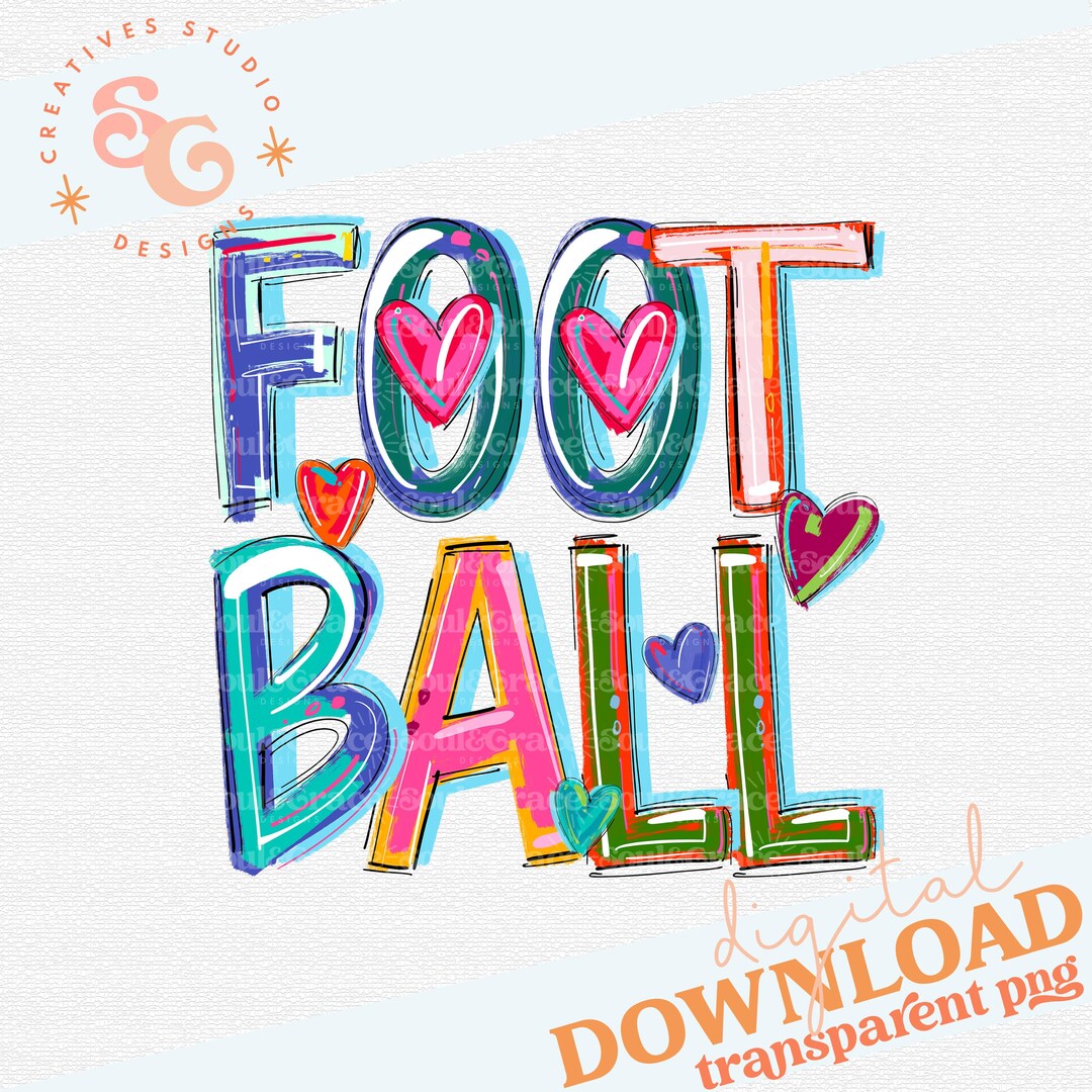 Football Png Designs for Kids, Cheery Letters Png for Football Shirts ...