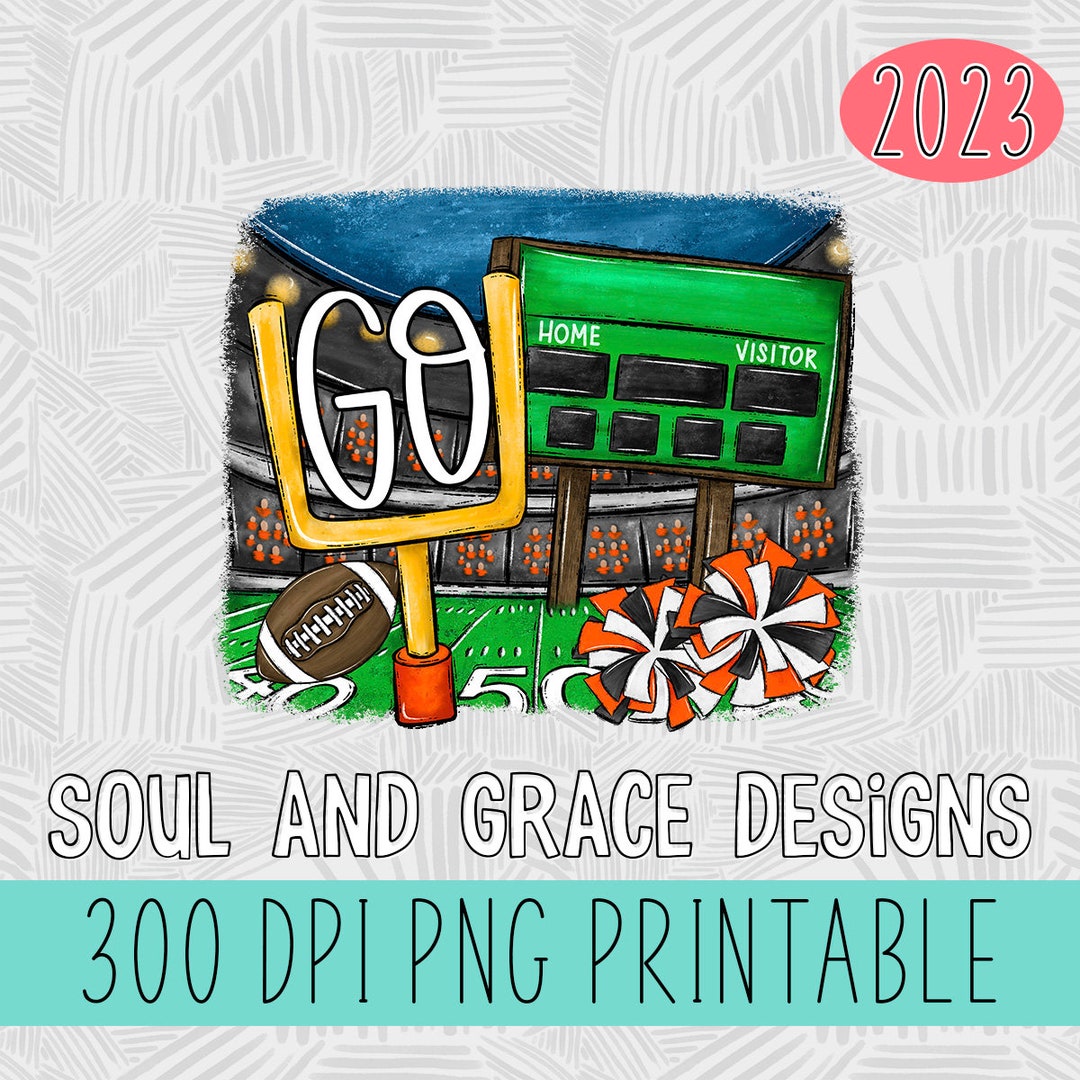 Go Stadium ORANGE Digital Design INSTANT DOWNLOAD Png Printable ...