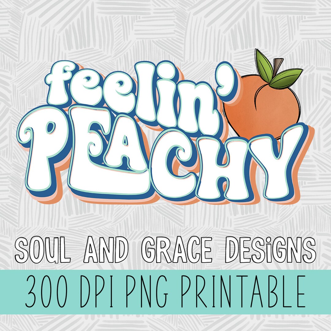 Feeling Peachy Trendy Digital Design, Png for Download, Wave Design ...