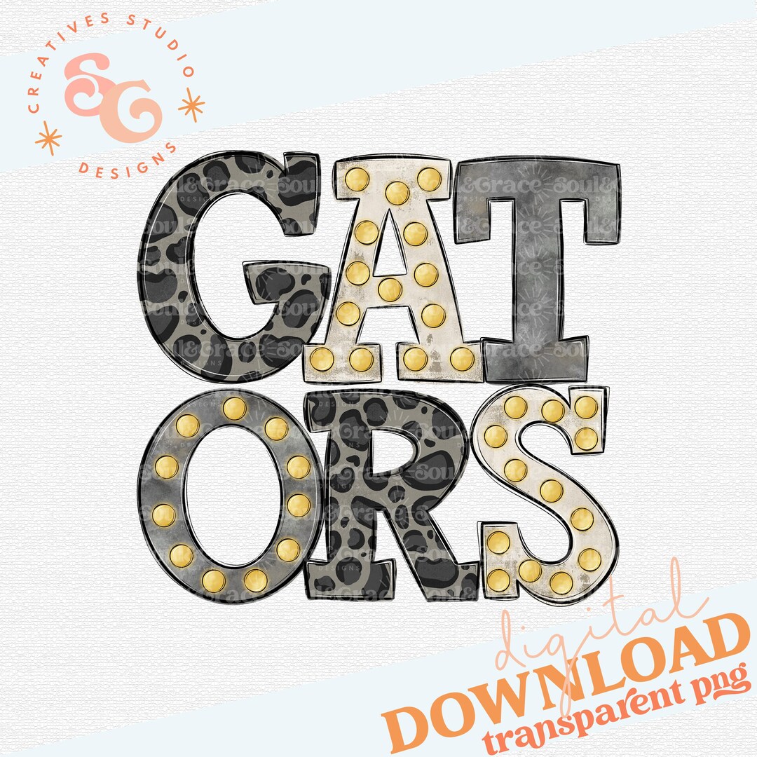Mascot Png for School GATORS Neutral Marquee Digital Design, Instant ...