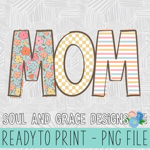 Mother's Day Png Mom Word Art Gift for Mom Design Doodle Loo Mom ...