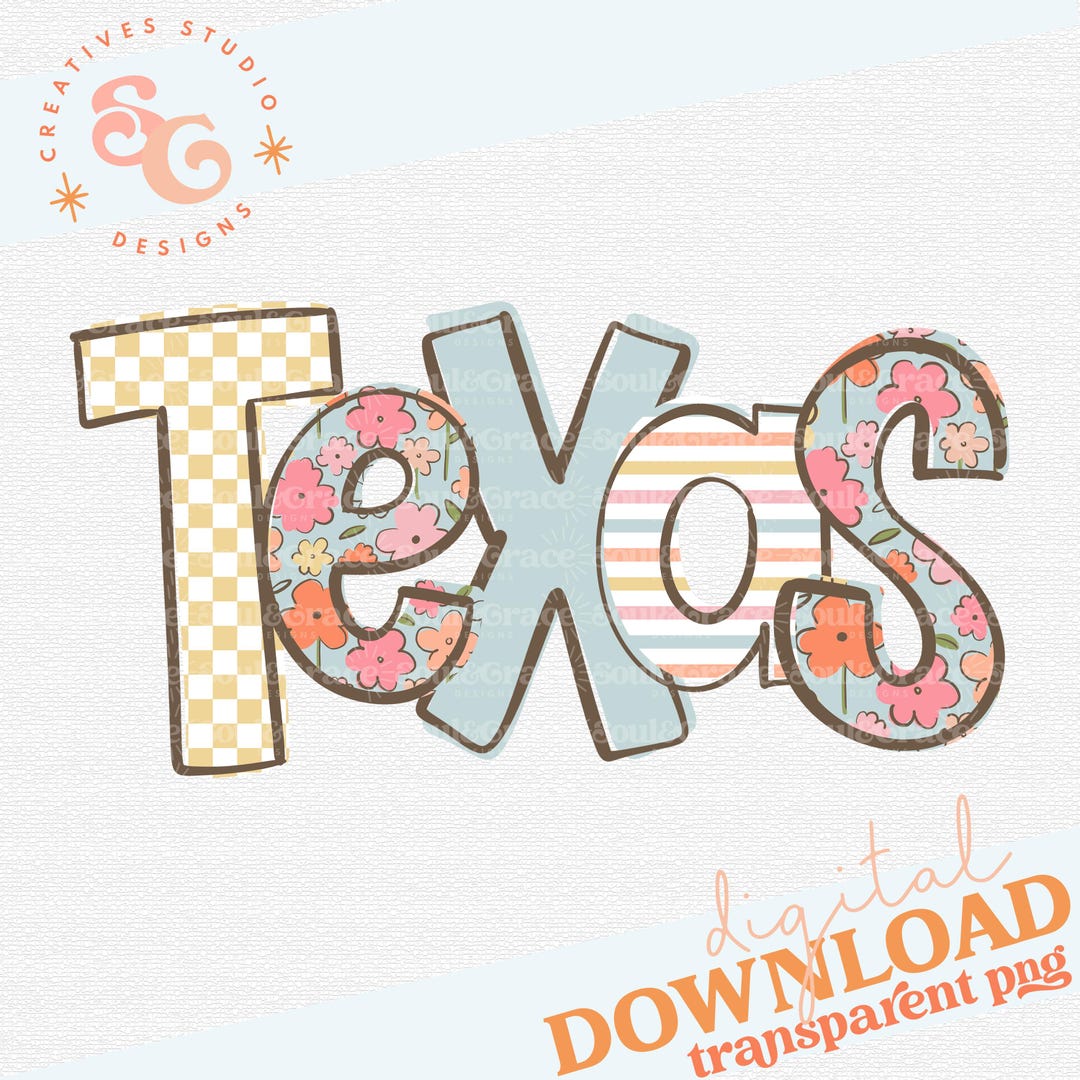 Yellow Checkered Texas Png Designs for T Shirts, Lone Star State Png ...