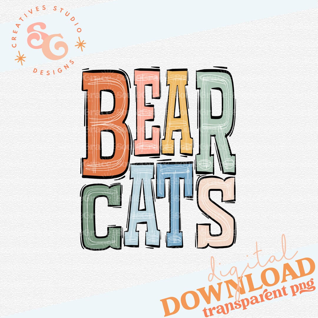 Mascot Png for School Spirit Boho Sports Bearcats Digital Design ...