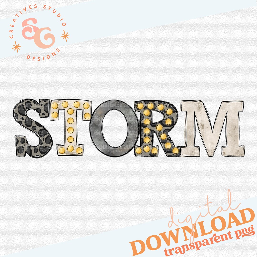 Mascot Png for School STORM Neutral Marquee Digital Design, Instant ...