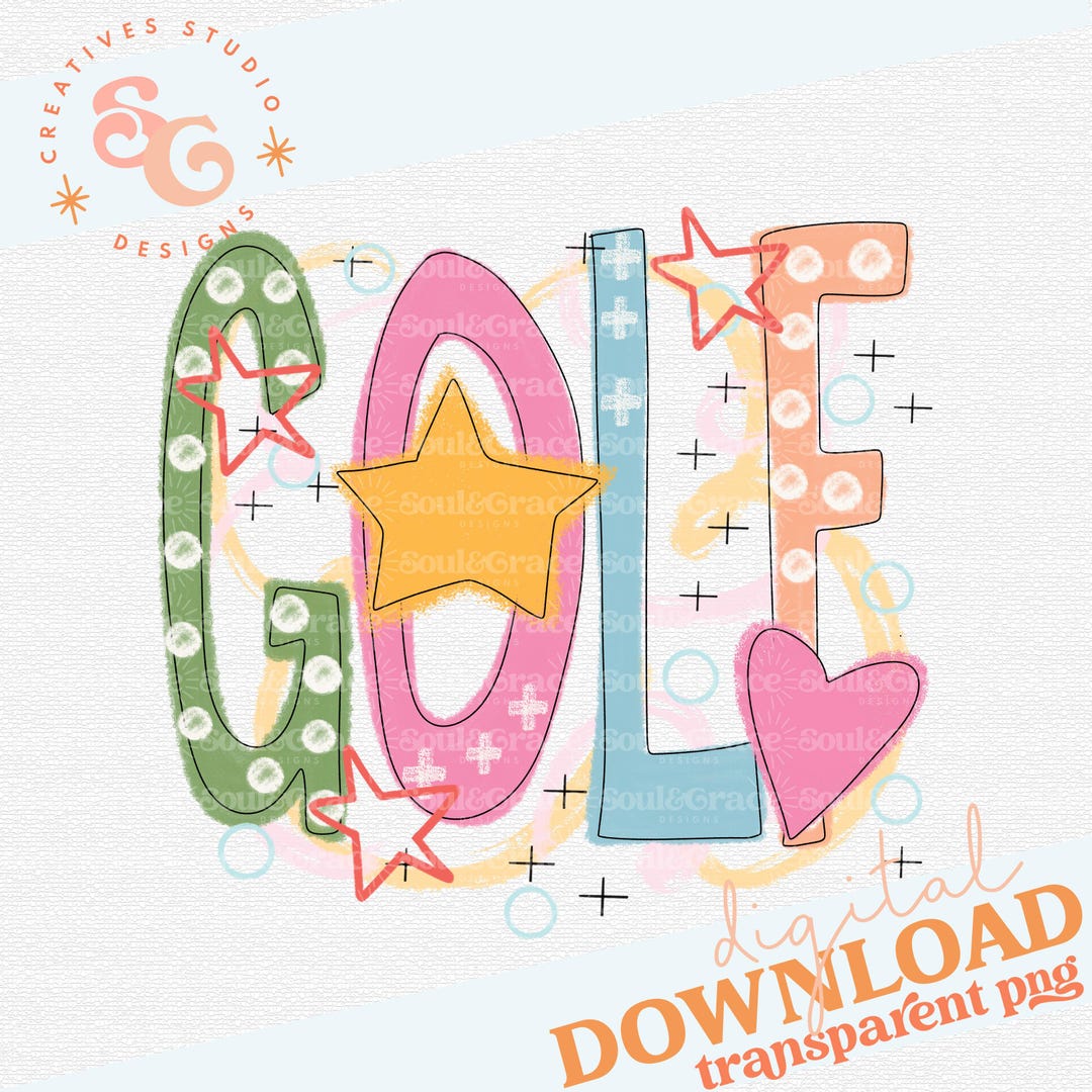 Cute Golf Png Designs for Tshirts INSTANT DOWNLOAD, Lady Golfer ...