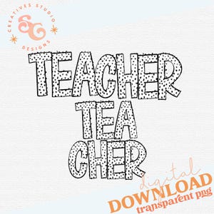 Cute Teacher Png Designs for Tshirts DIGITAL DOWNLOAD, Sleeve Design ...