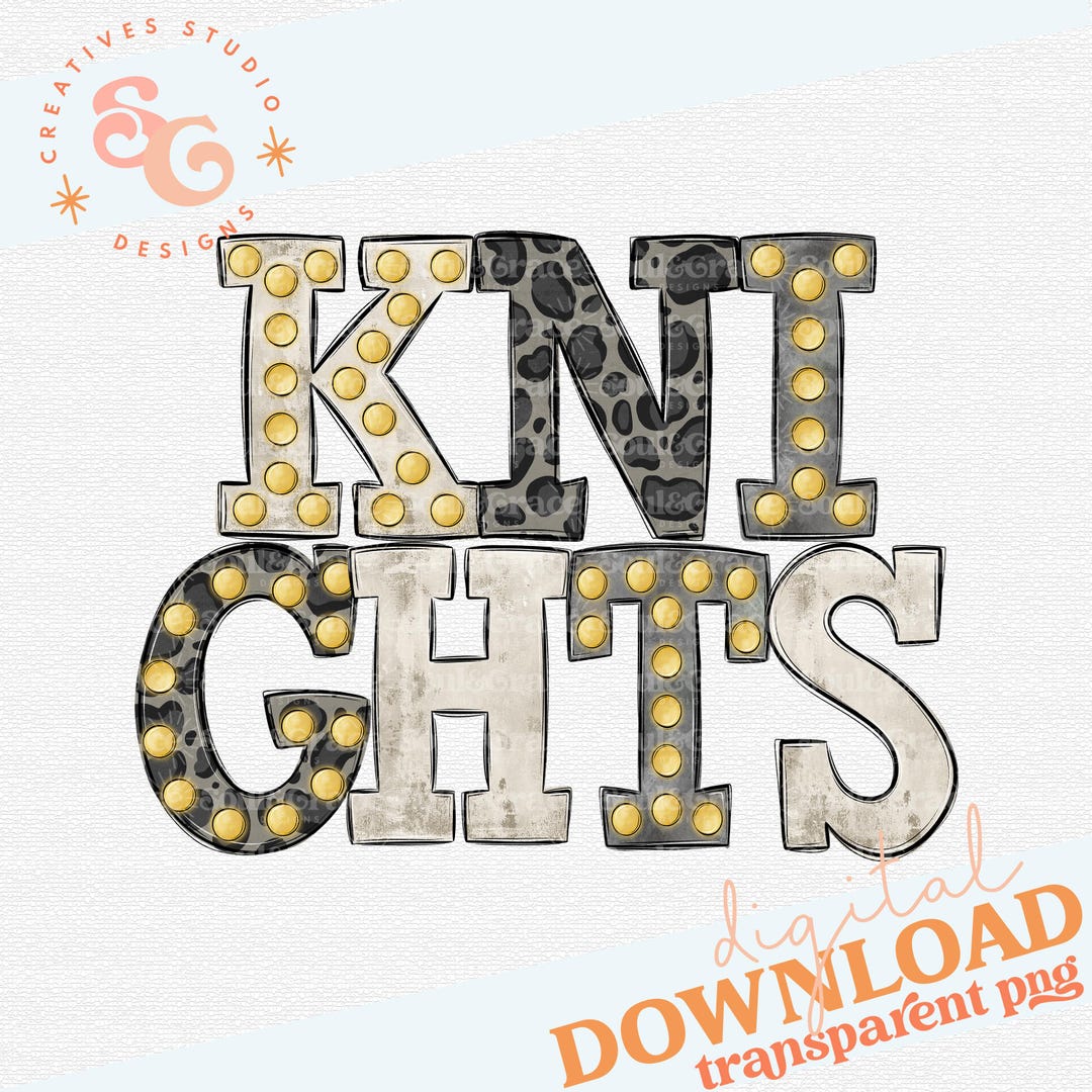 Mascot Png for School KNIGHTS Neutral Marquee Digital Design, Instant ...