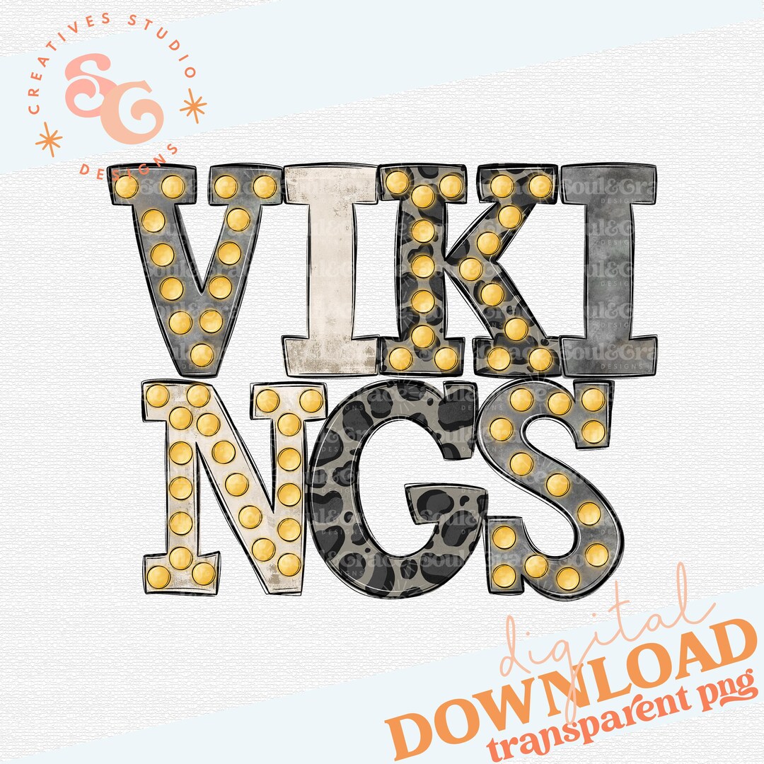 Mascot Png for School VIKINGS Neutral Marquee Digital Design, Instant ...