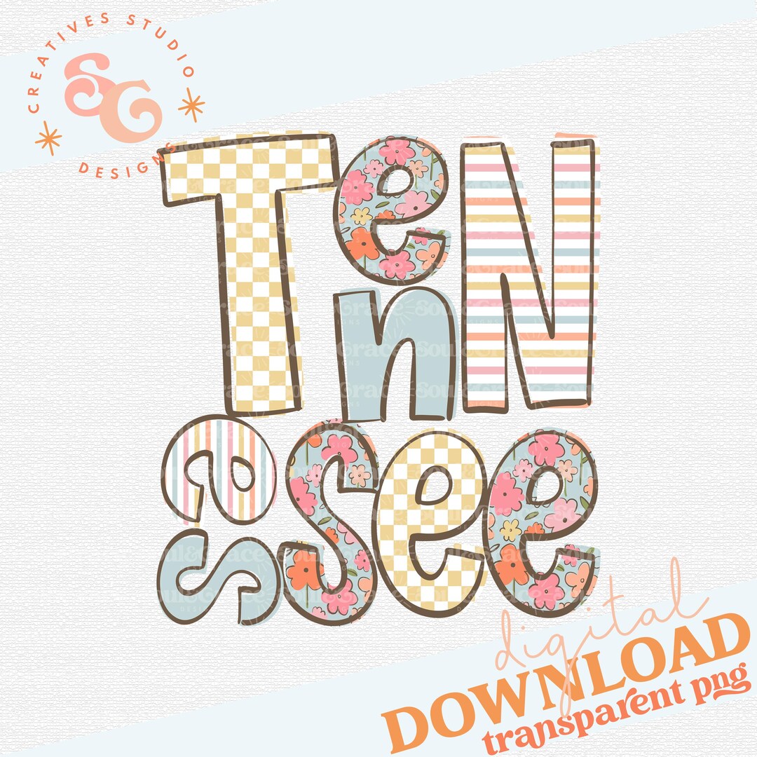 State Png, Png for State Decals, Doodle Loo Tennessee Digital Download ...