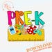 Back to School Name Plate Pre K With Offset Digital Design, INSTANT ...