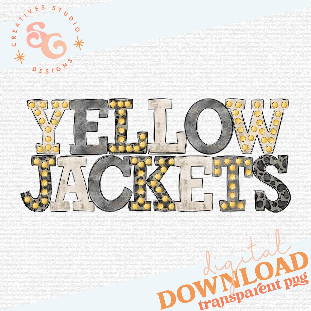 Mascot Png for School YELLOW JACKETS Neutral Marquee Digital Design ...