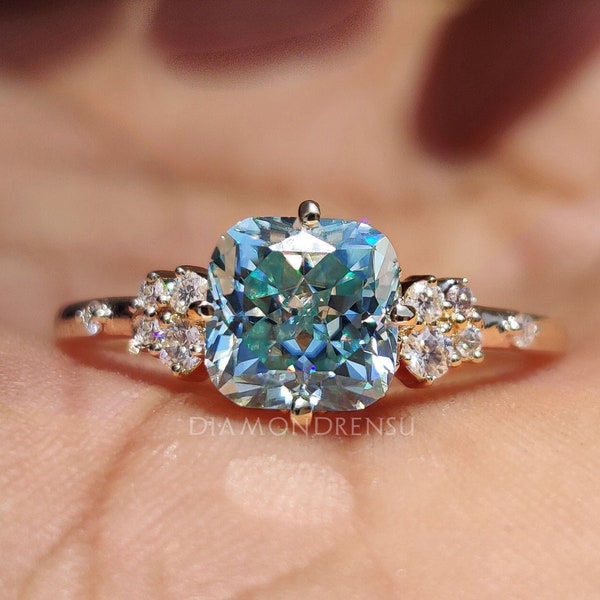 Blue Engagement Ring - Etsy