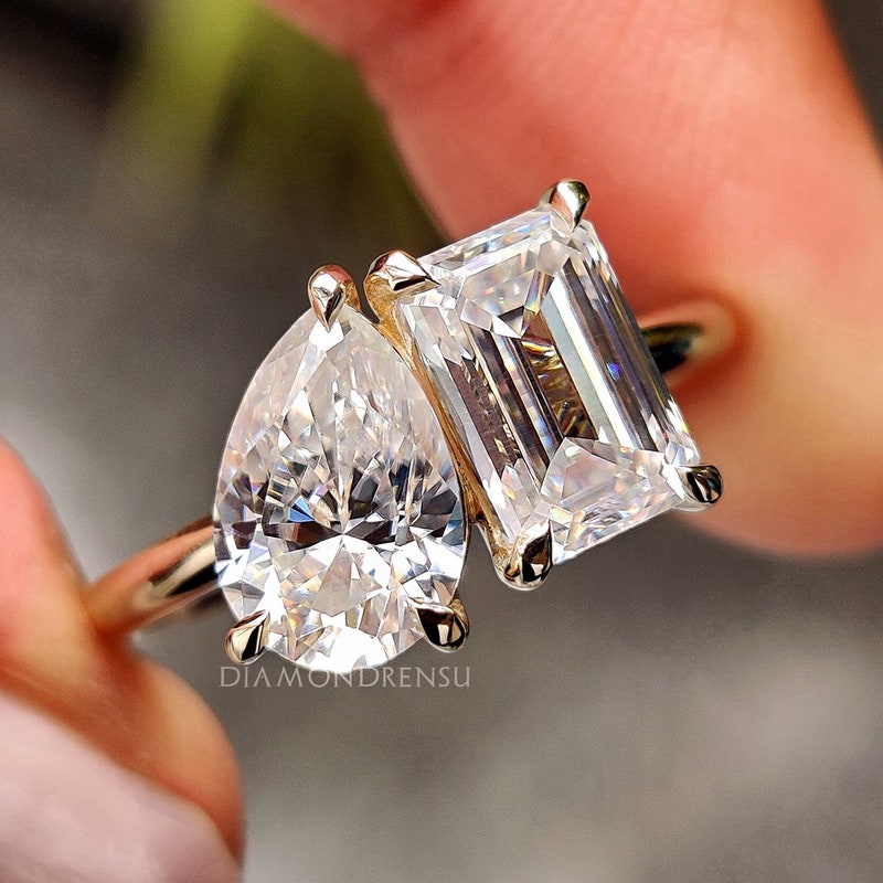 Two Stone Engagement - Etsy