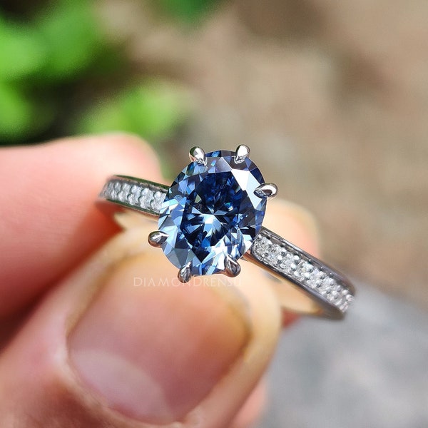 Blue Engagement Ring - Etsy