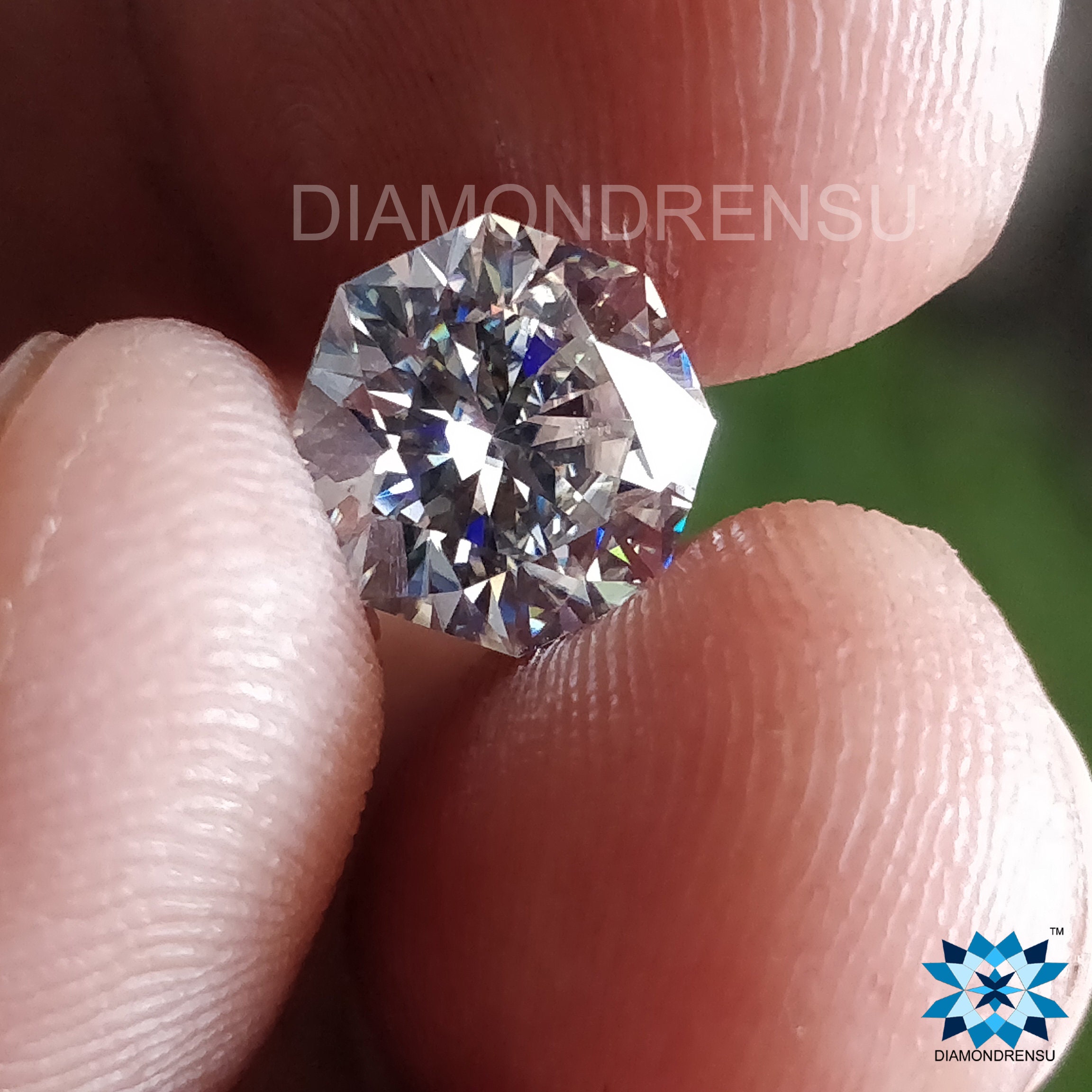 8.0 MM Octagon Brilliant Cut Colorless Loose Moissanite Diamond, 2.0 CT ...
