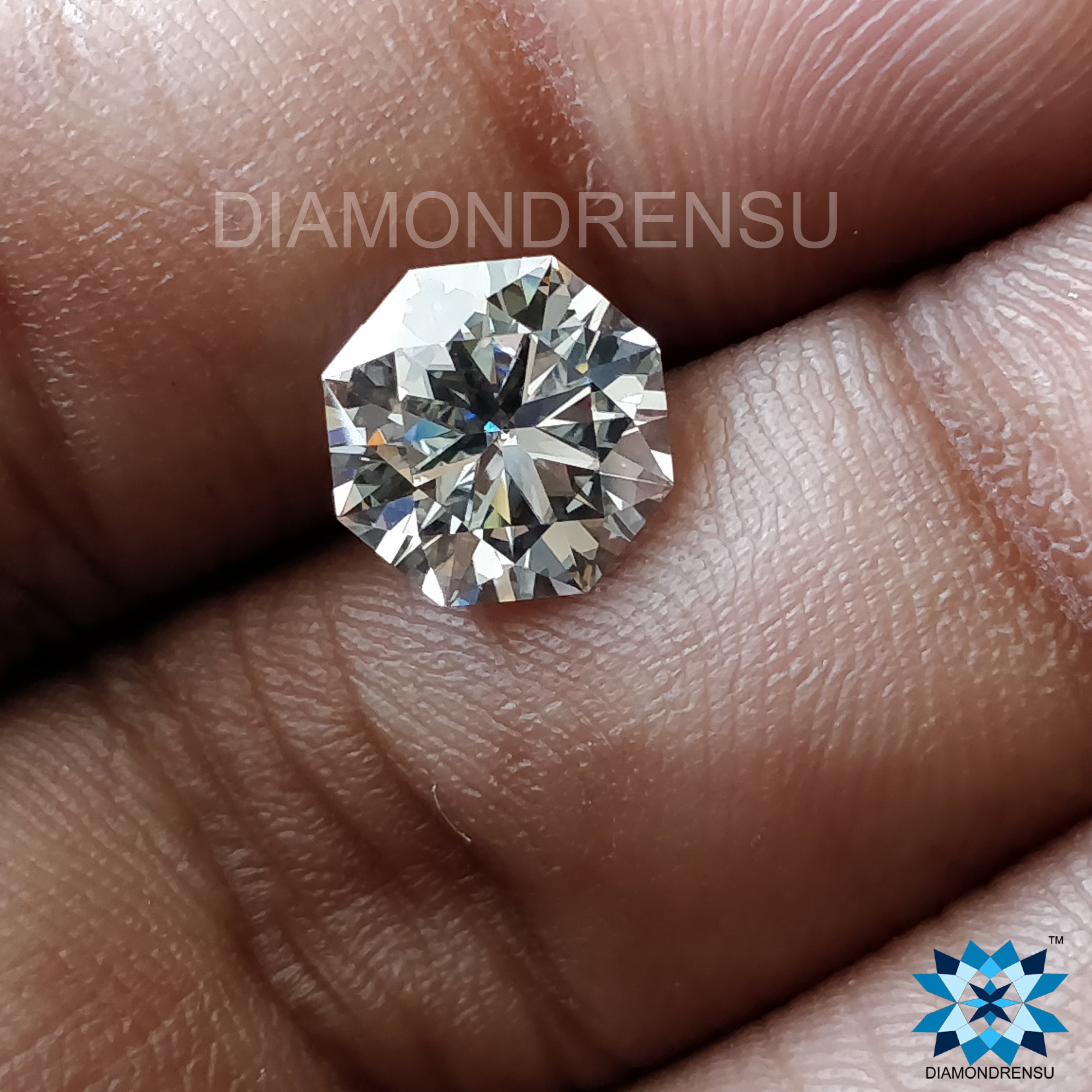 8.0 MM Octagon Brilliant Cut Colorless Loose Moissanite Diamond, 2.0 CT ...