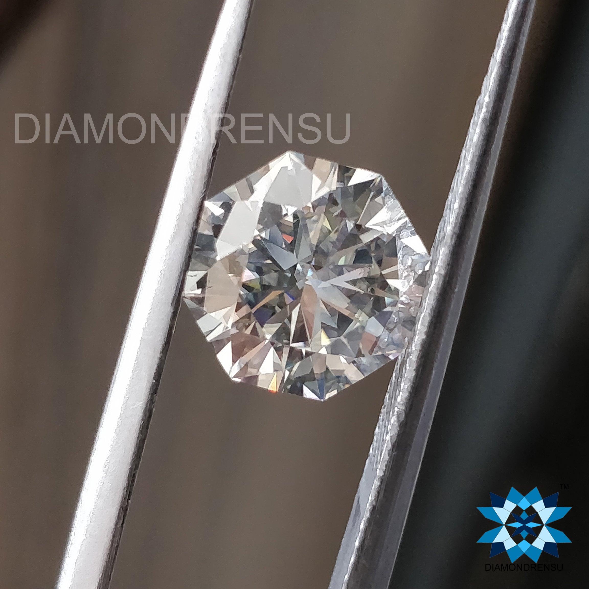 8.0 MM Octagon Brilliant Cut Colorless Loose Moissanite Diamond, 2.0 CT ...