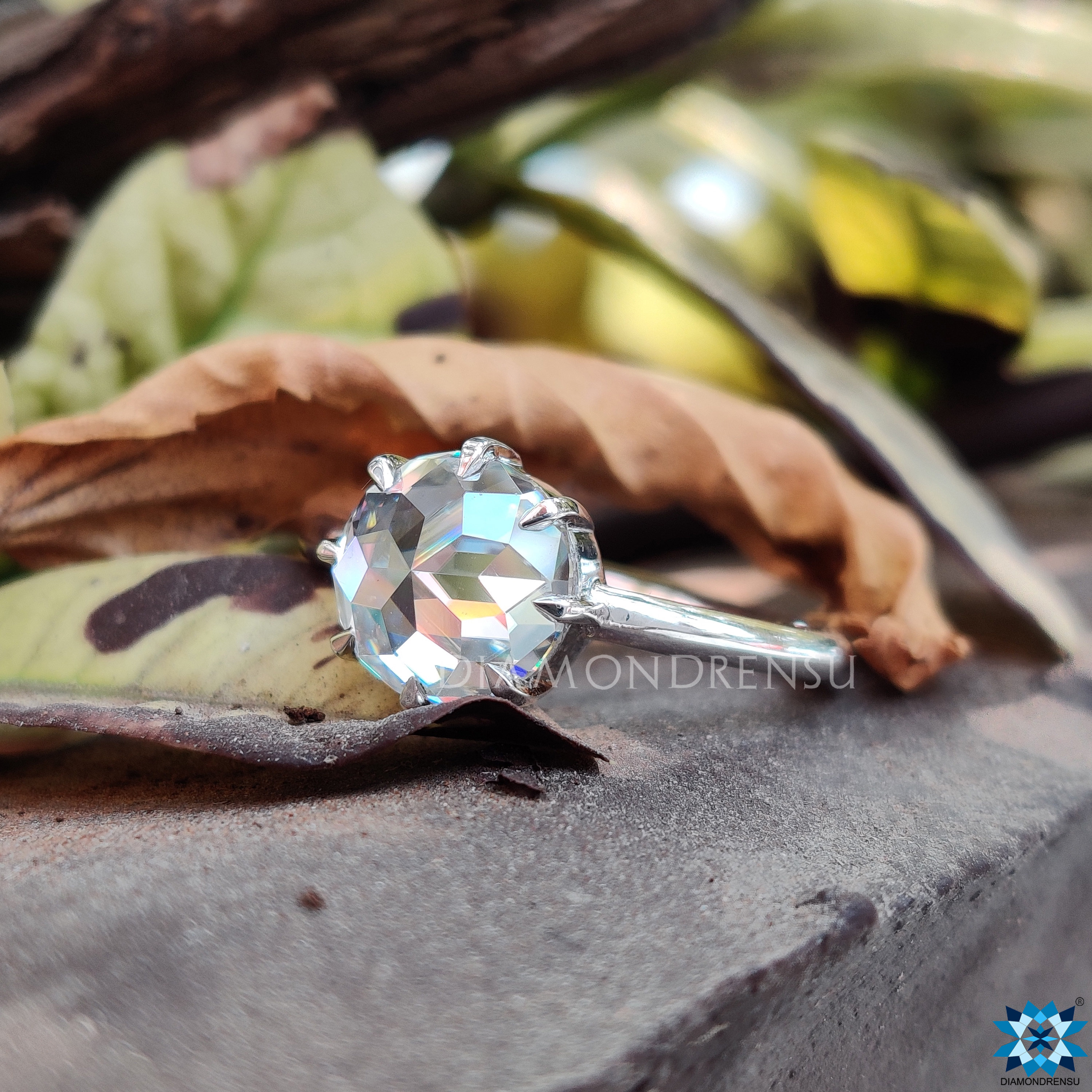 Classic Eight-prong Traditional Look 2.27 CT Round Rose Cut | Etsy