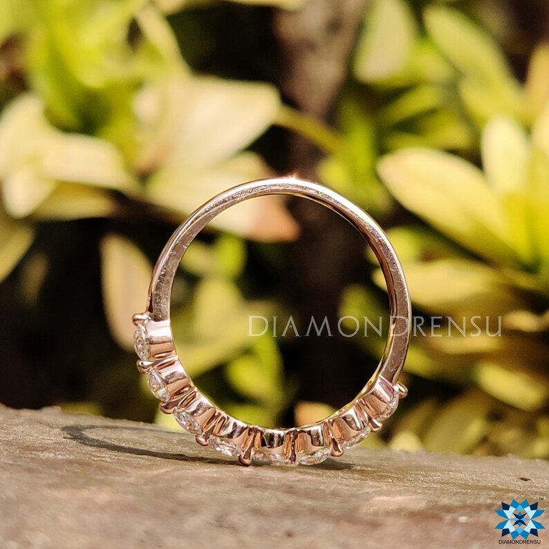 Round Old European Cut Floating Bubble Band Wedding Band 7 - Etsy