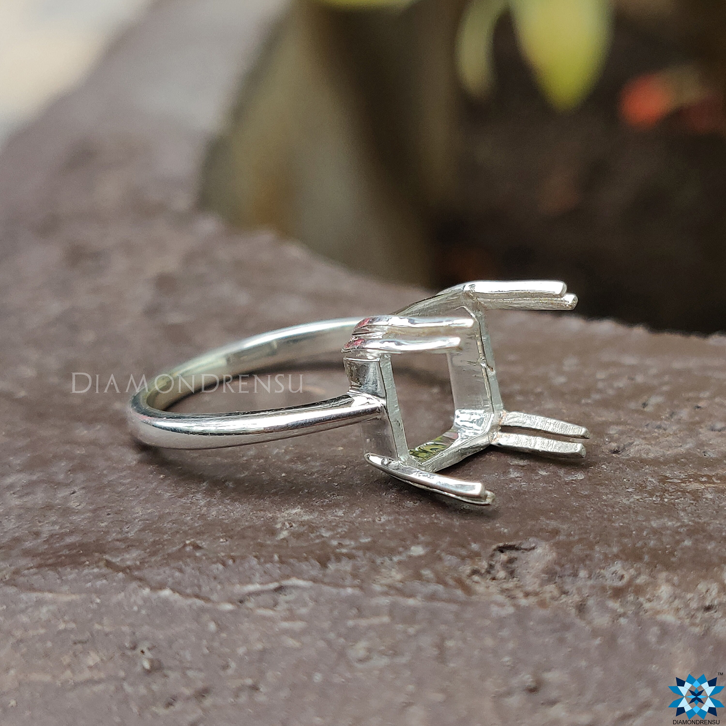 Semi Mount Double Claw Prong Setting Solitaire Ring Semi | Etsy