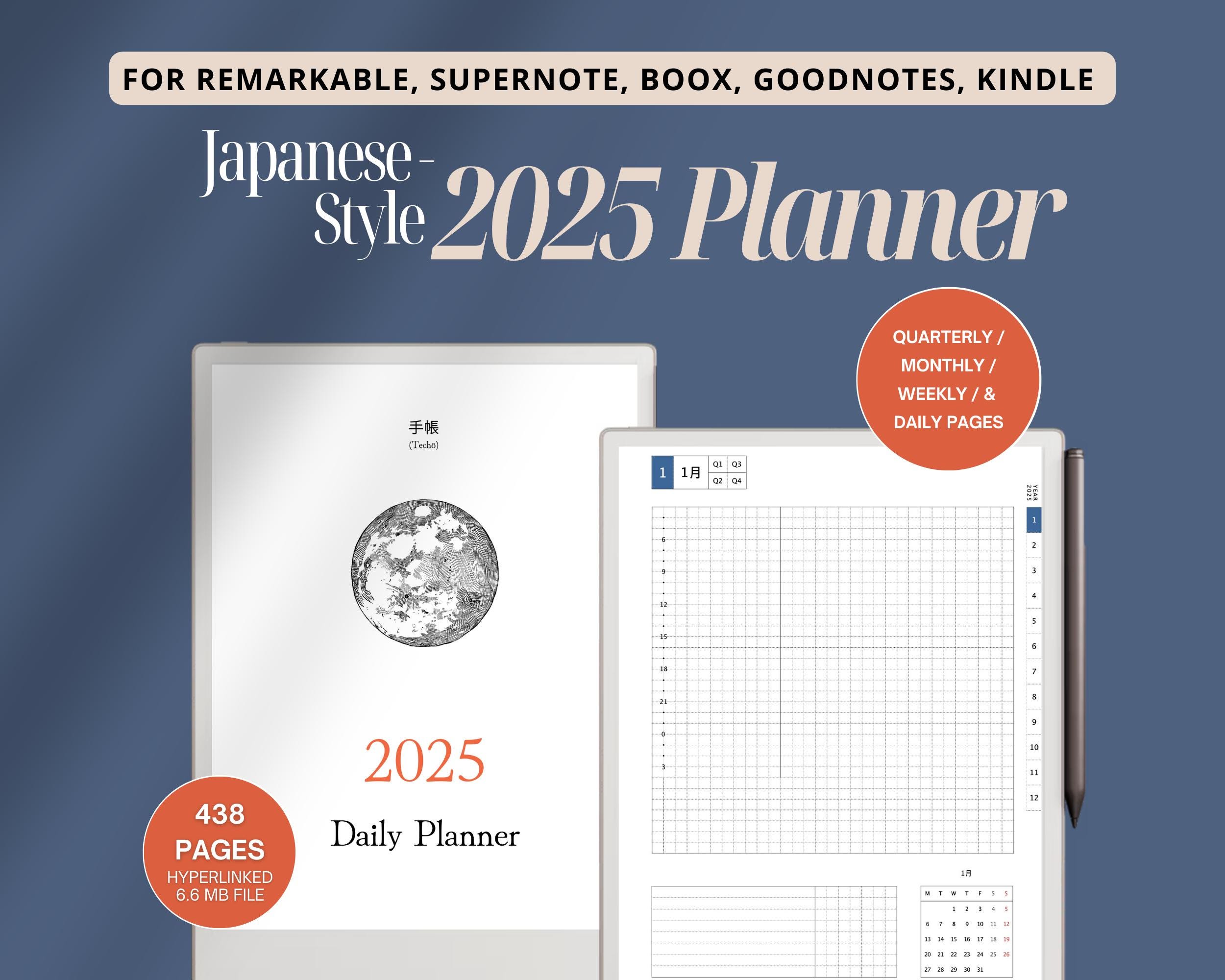 Planner Techo 2025 Daily Quarterly Monthly Weekly, Remarkable Paper Pro ...