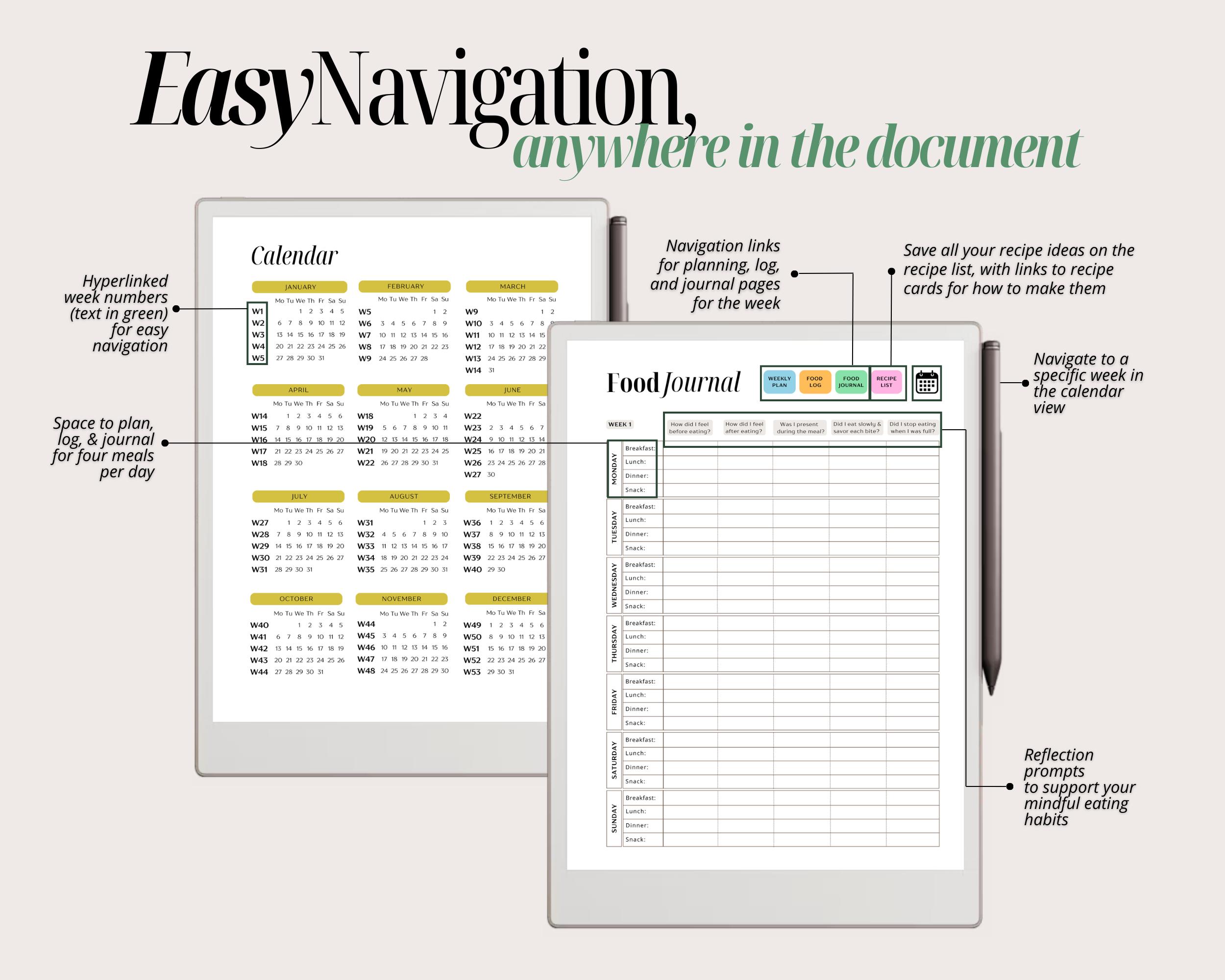 2025 Meal Planner, Remarkable Pro, Remarkable 2, Meal Prep, Meal ...
