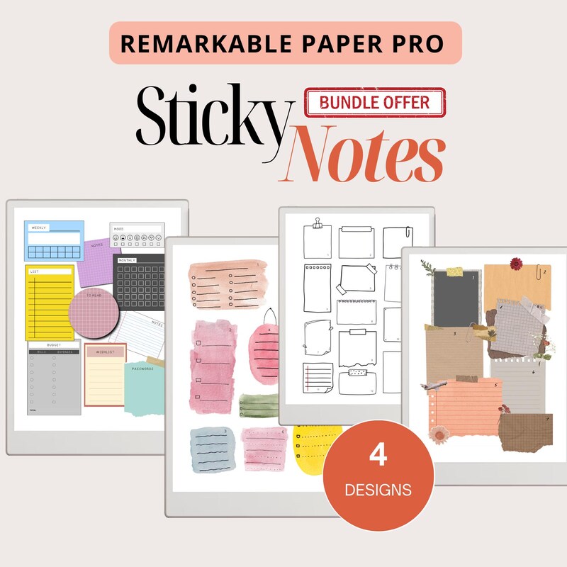 Sticky Note Template - Etsy