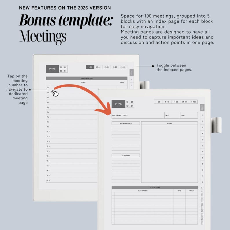 Daily Planner & Life Book for Supernote Manta and Nomad, Horizontal ...