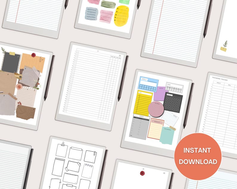 Tracing Sticky Notes Digital Template for Remarkable Paper Pro, Post It ...