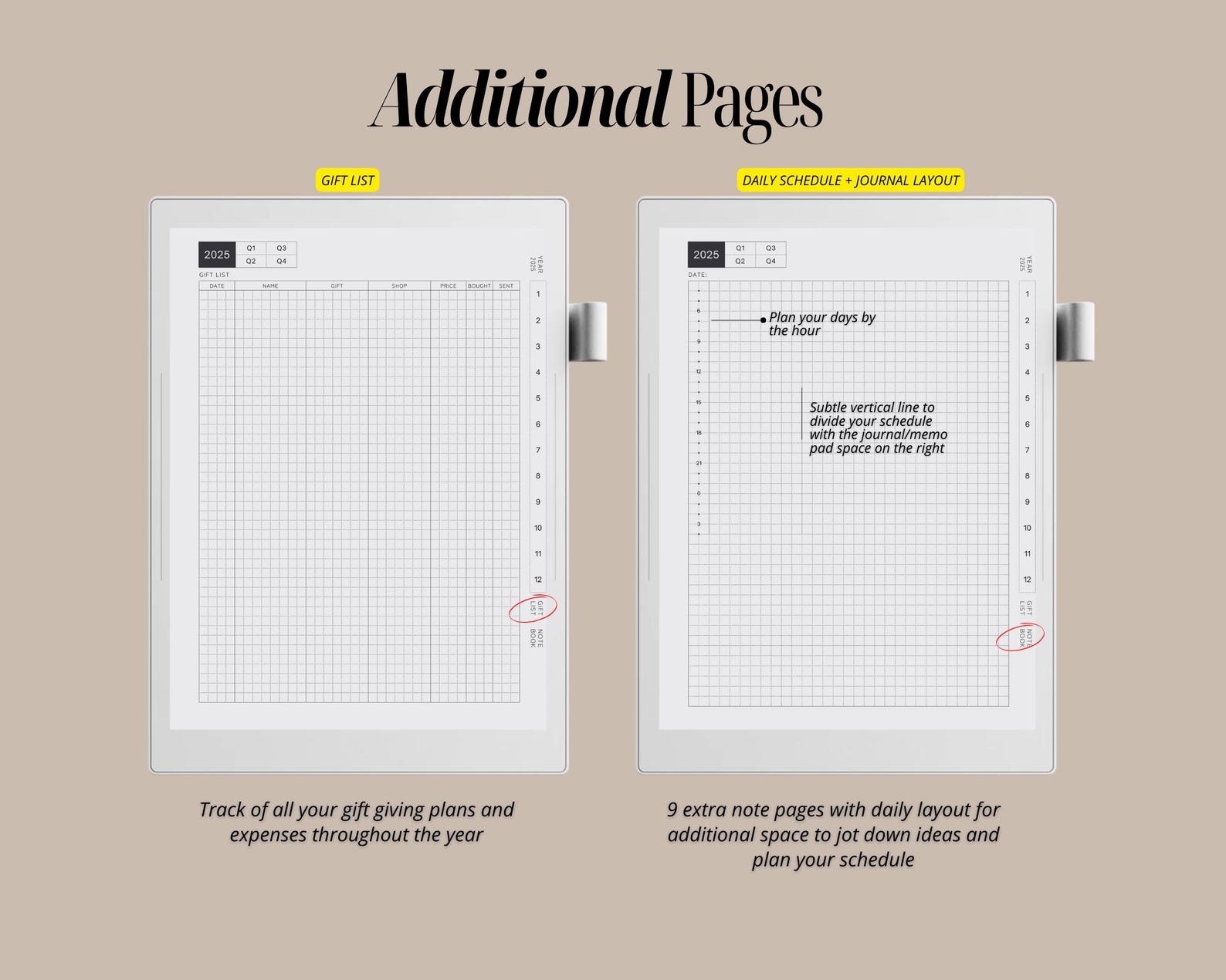 Digital Planner 2025 Japanese Style, Supernote A5X Manta Boox Template ...