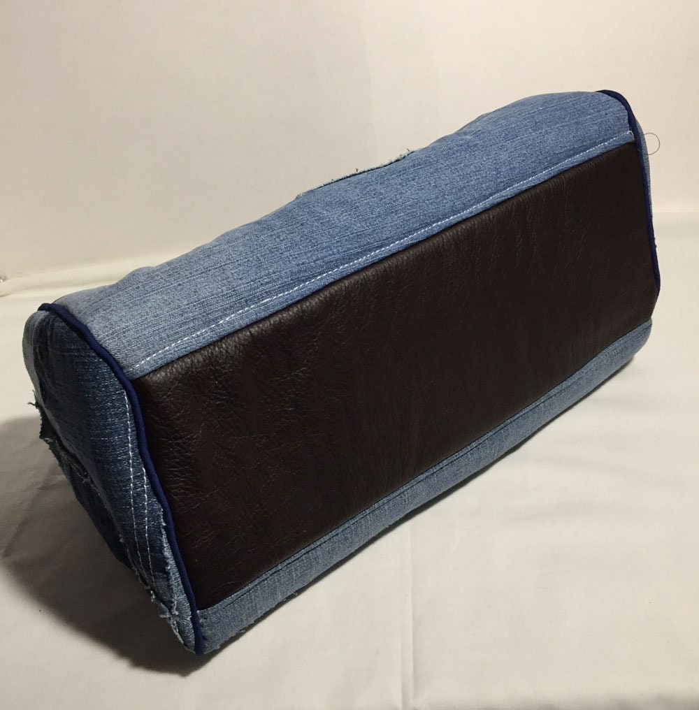 Recycled/ Repurpose Patchwork Denim Barrel Hand Bag - Etsy
