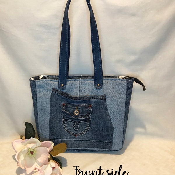 Denim Handbag - Etsy