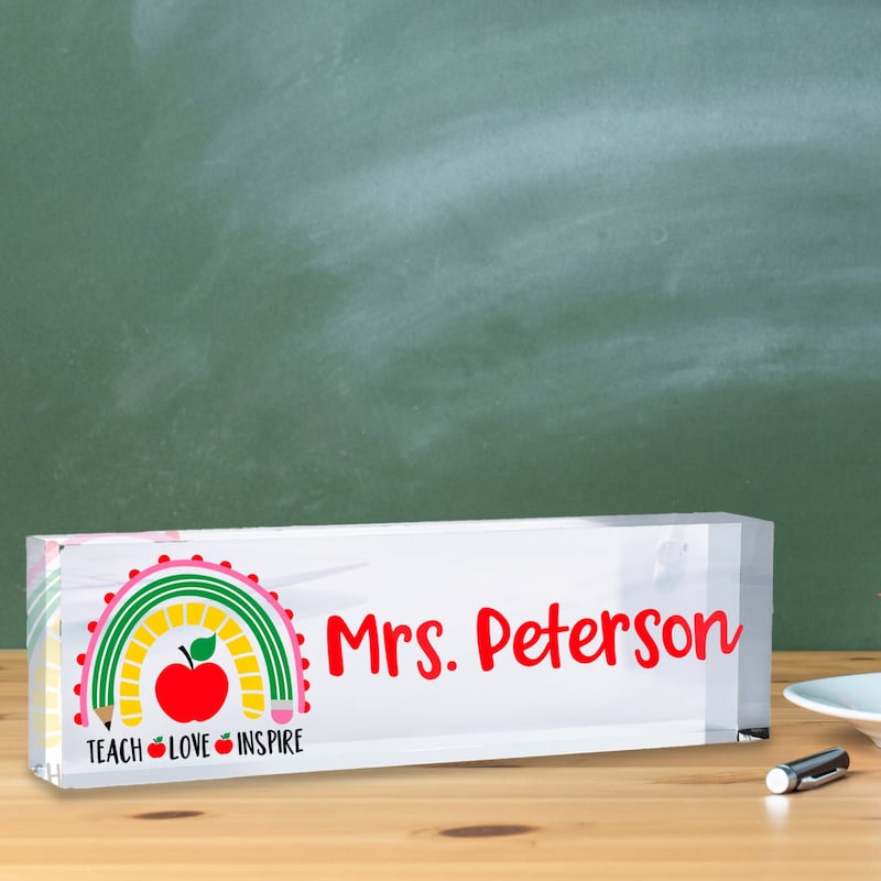 Teacher Name Plate - Etsy